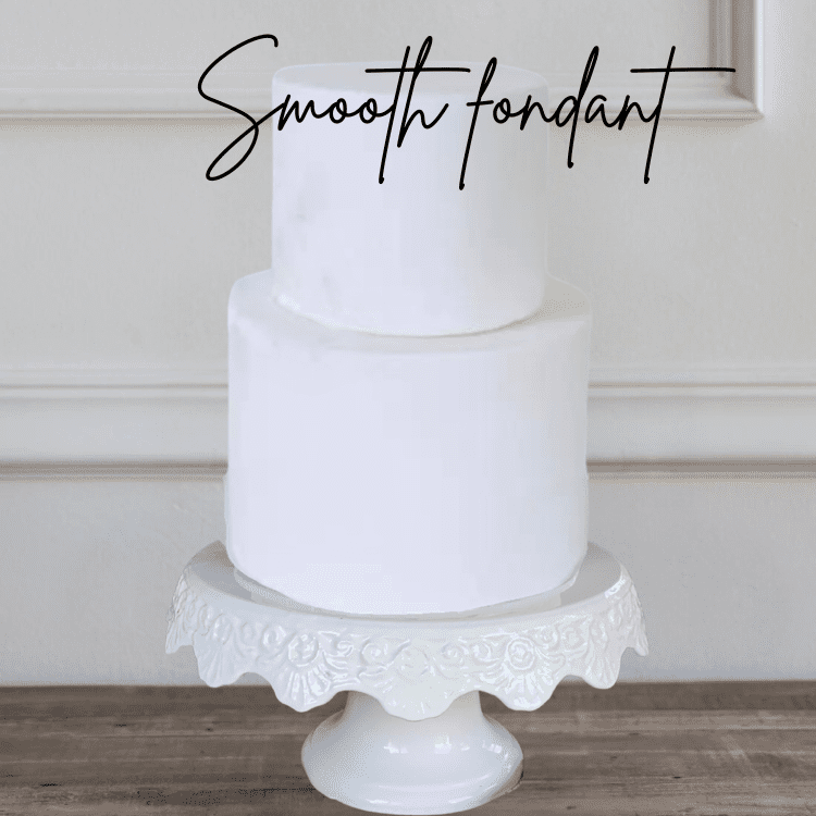 Customized Double Tier Smooth Fondant Cake - Ready-to-Order